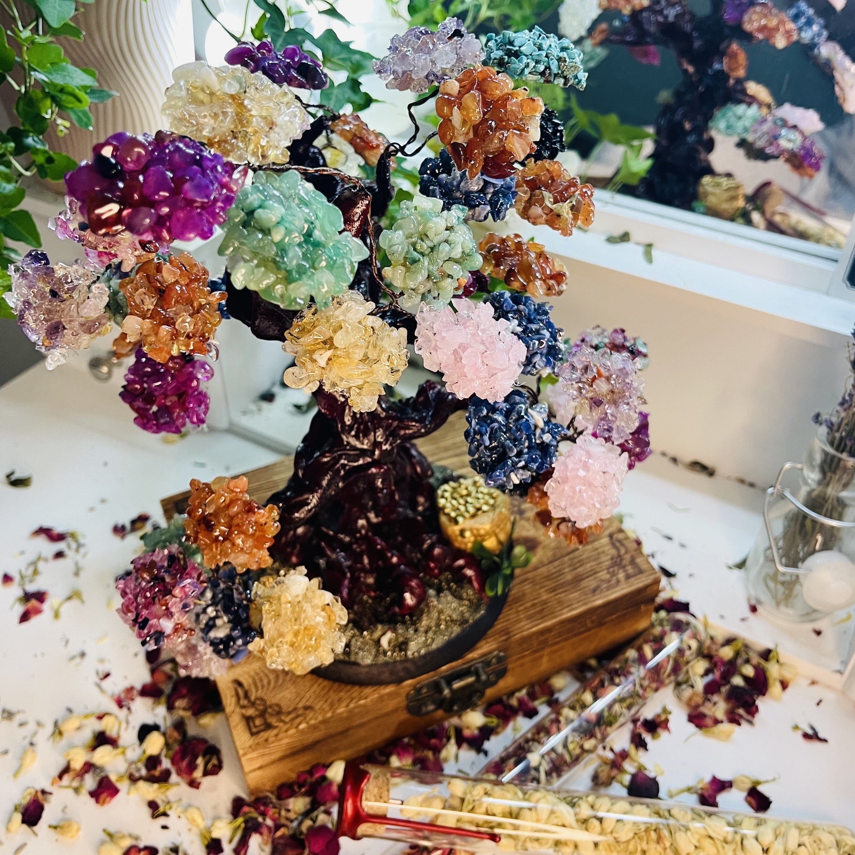 Blessing Tree - Featuring 1,000 Crystal Chips for Good Fortune & Abund ...